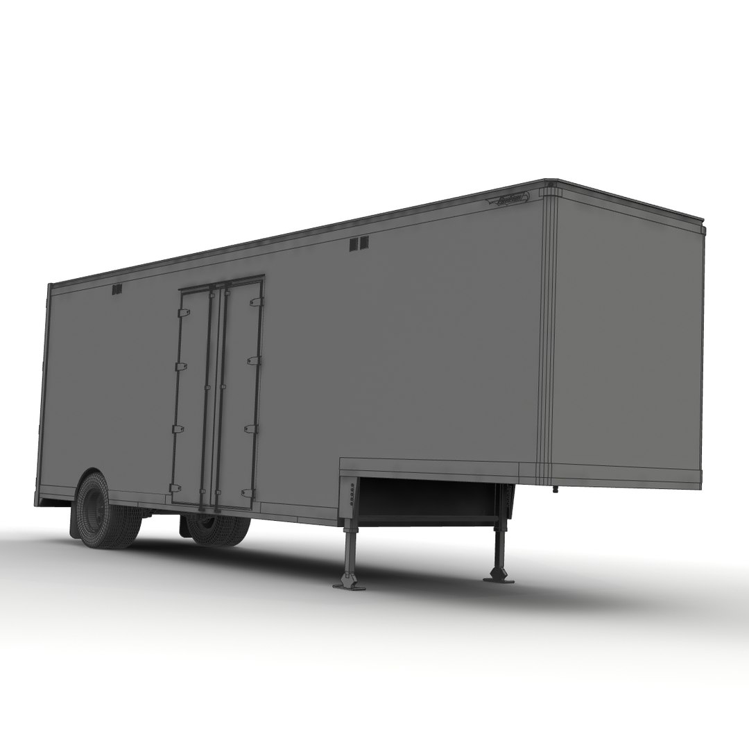 Moving Van Trailer Truck 3d Model