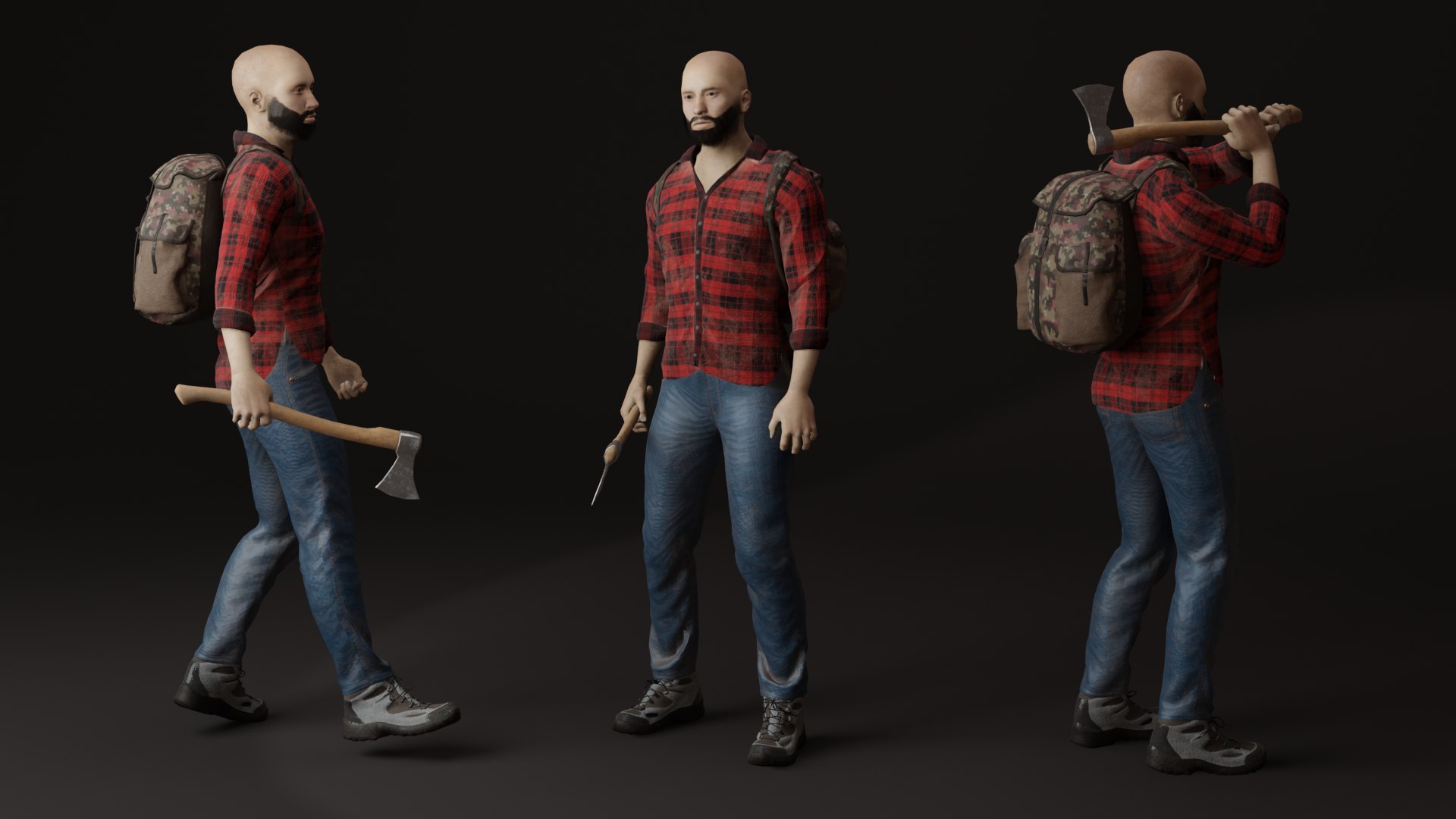 Lumberjack 3D Model - TurboSquid 1747671