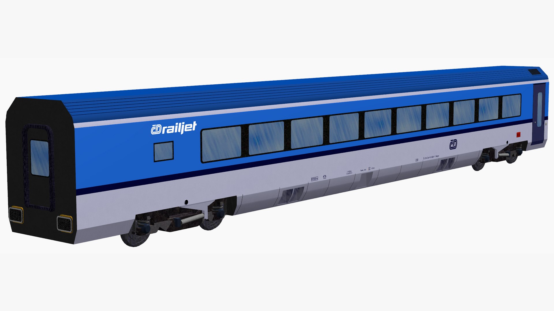 Railjet Passenger Wagon For Taurus Locomotive 3D Model - TurboSquid 1843322