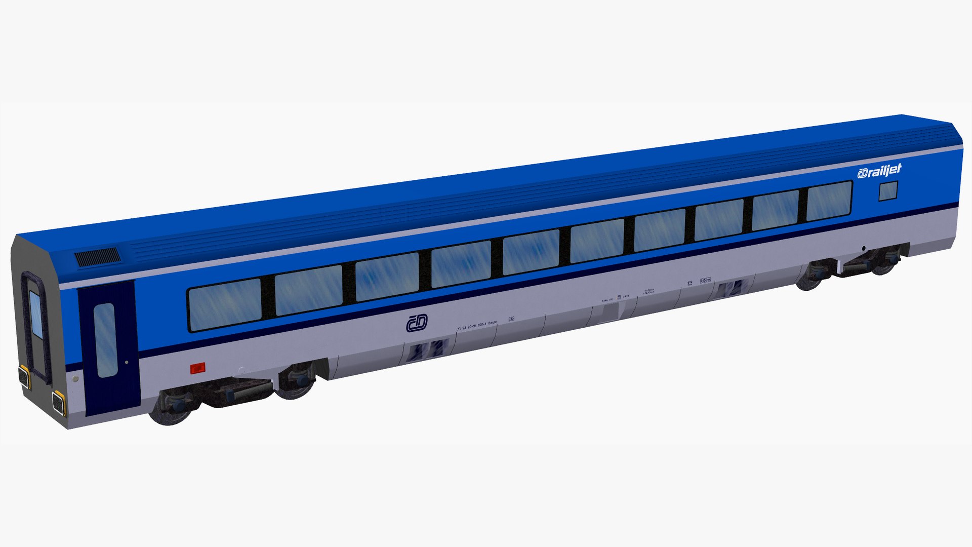 Railjet Passenger Wagon For Taurus Locomotive 3D Model - TurboSquid 1843322