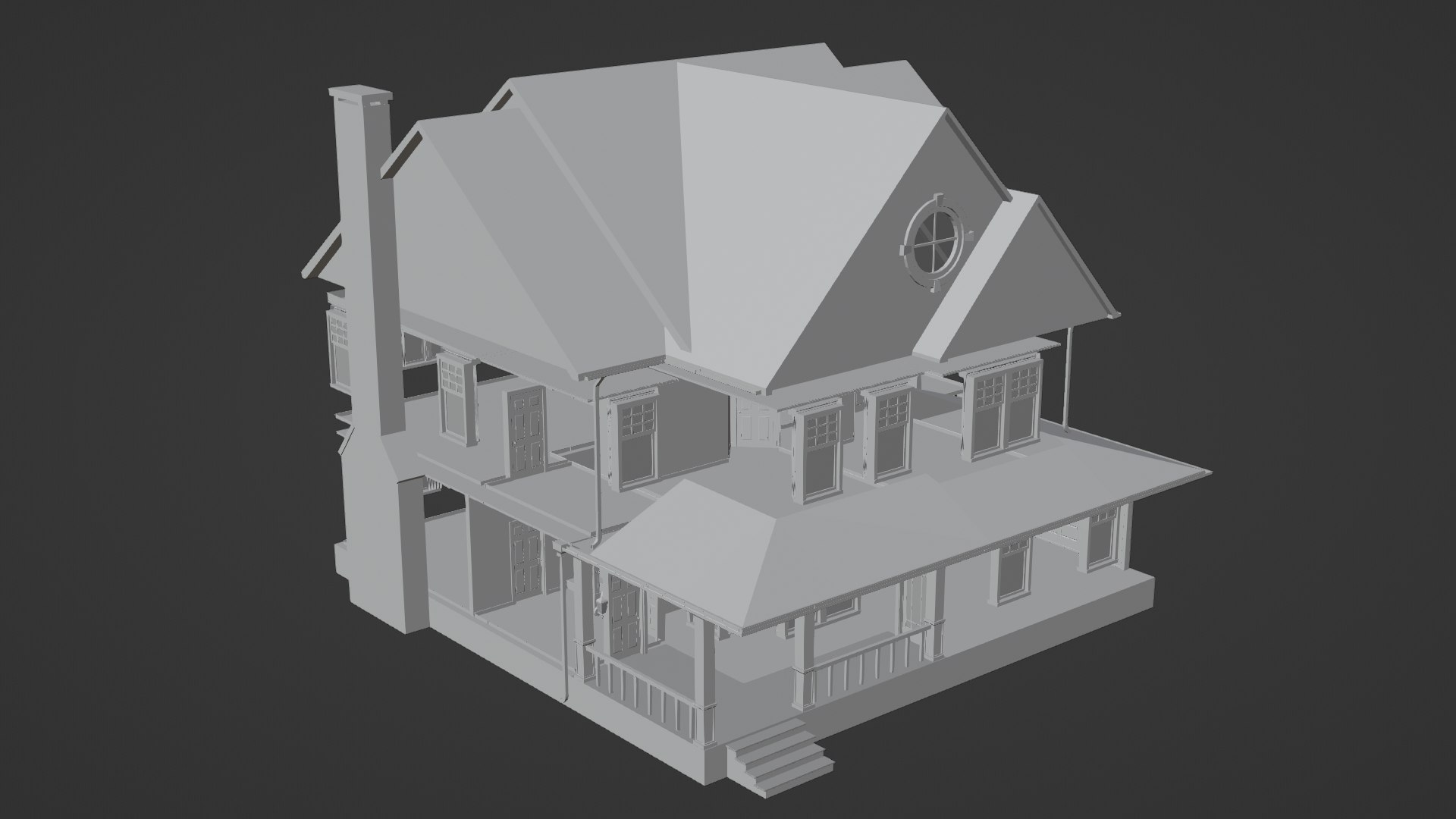 3D House European Style 3D Model Model - TurboSquid 2211589