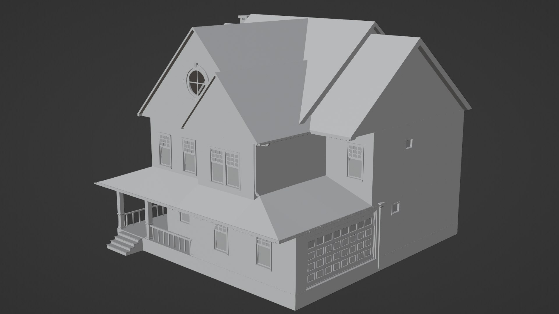 3D House European Style 3D Model Model - TurboSquid 2211589