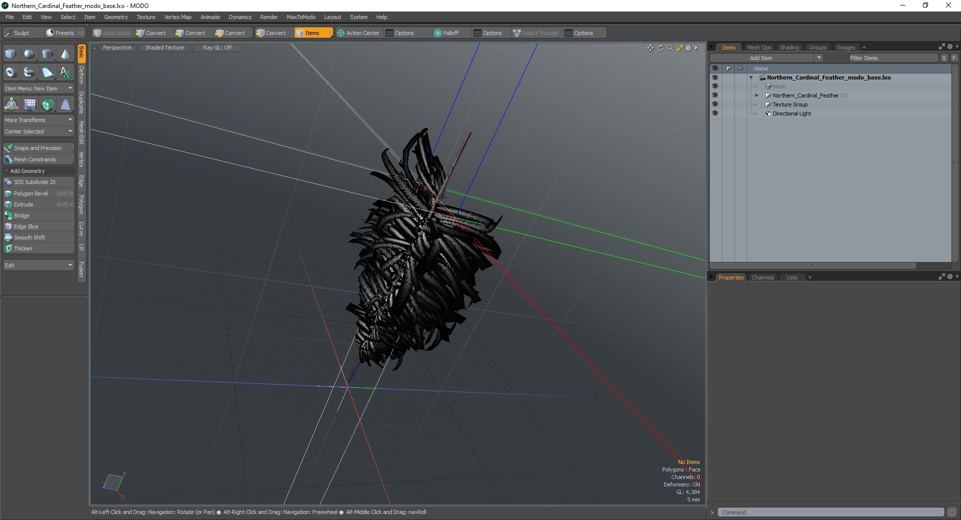 3D Northern Cardinal Feather Model - TurboSquid 2211851