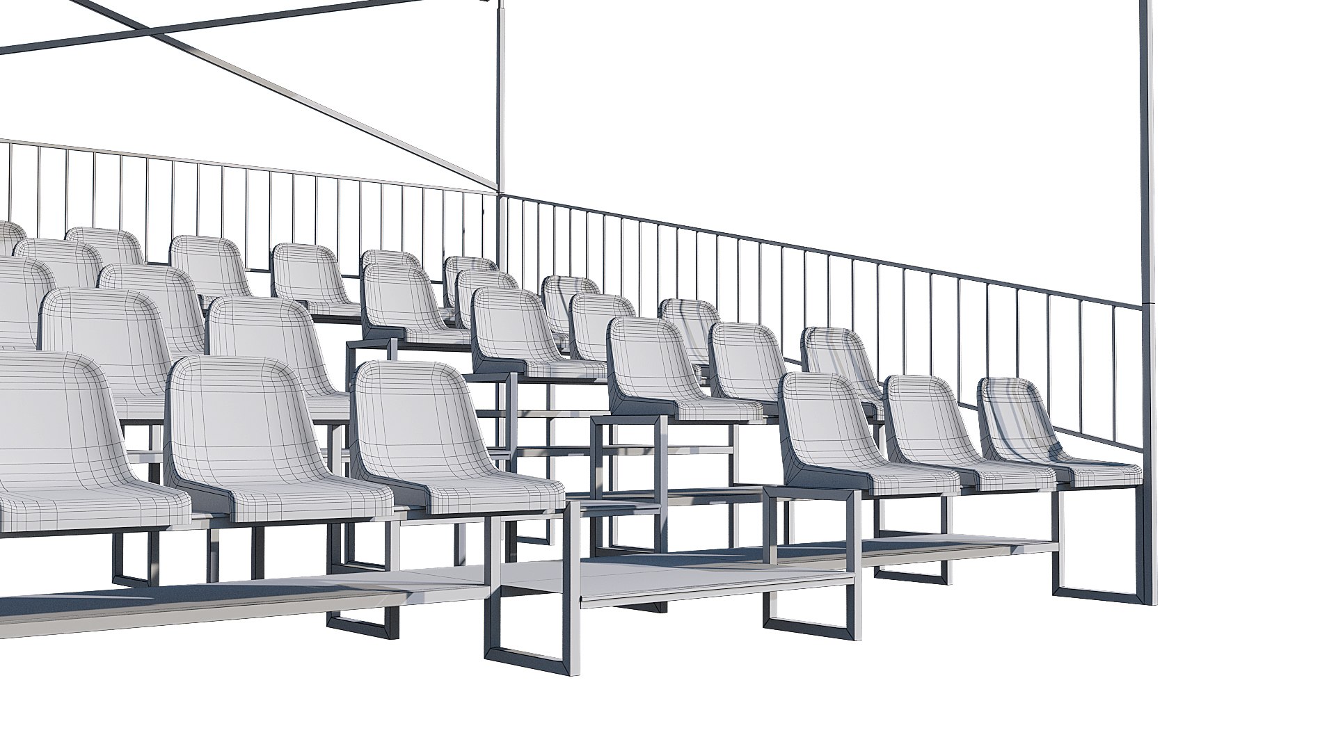 3D Stadium Seating Tribune pack model - TurboSquid 1717779