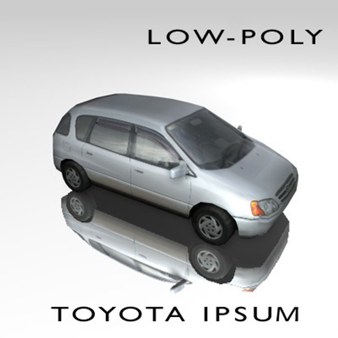 3d low-poly car toyota ipsum model
