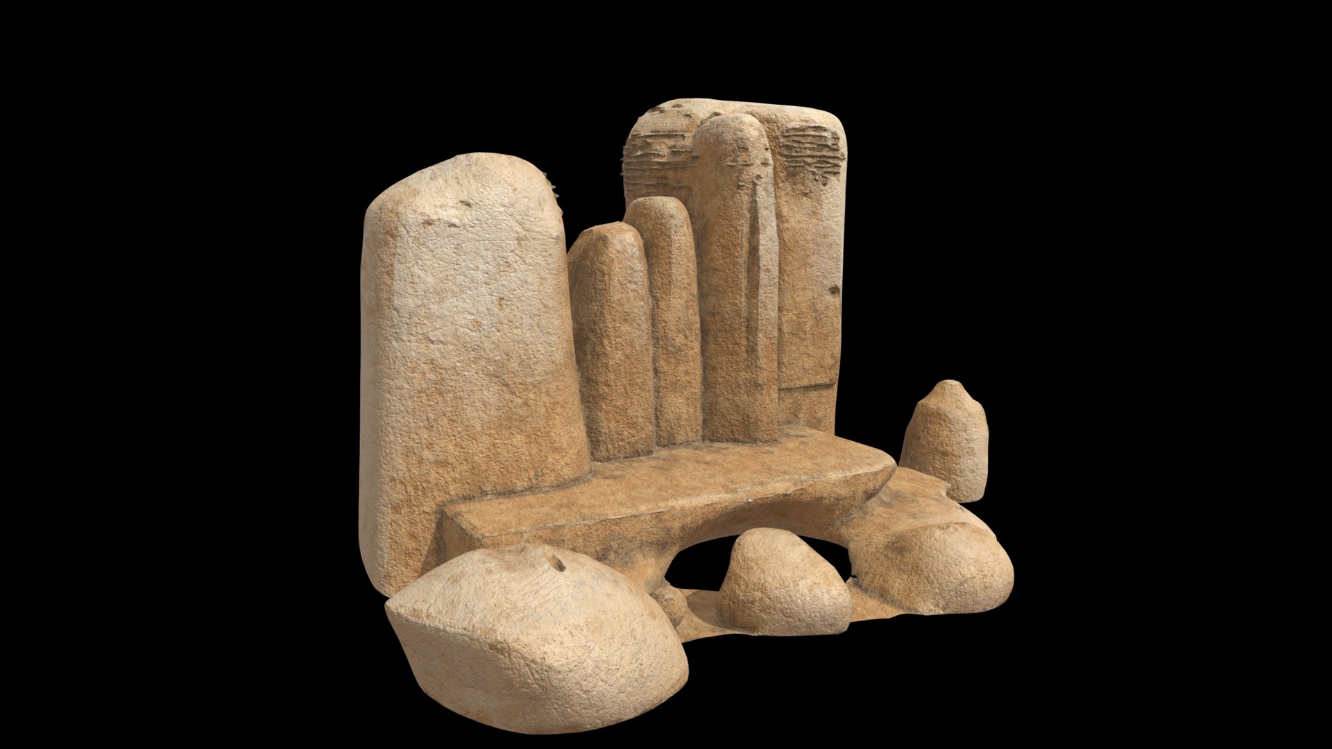 Realistic Sandstone Rock Pack Model - TurboSquid 2442368