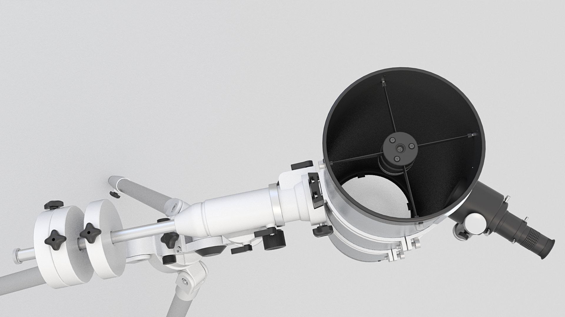 3D telescope newtonian scope - TurboSquid 1529475