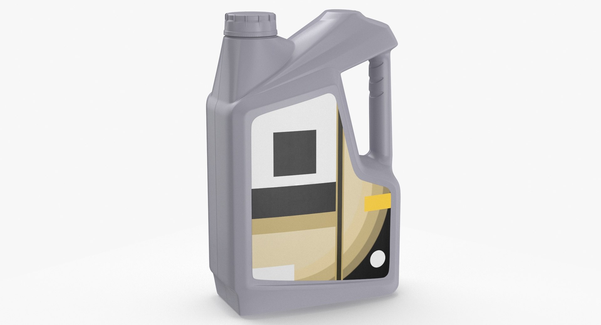 Automotive Fluids Type 02 Blank Generic Label Clean and Ditry 3D model ...