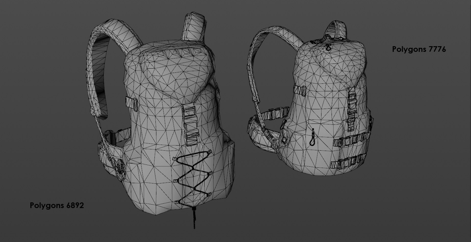 2 Travel Backpacks Low-poly 3D Model Model - TurboSquid 1843469