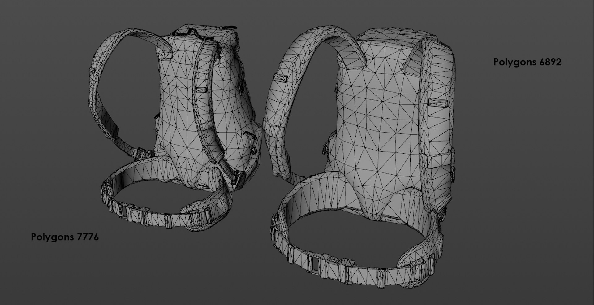 2 Travel Backpacks Low-poly 3D Model Model - TurboSquid 1843469