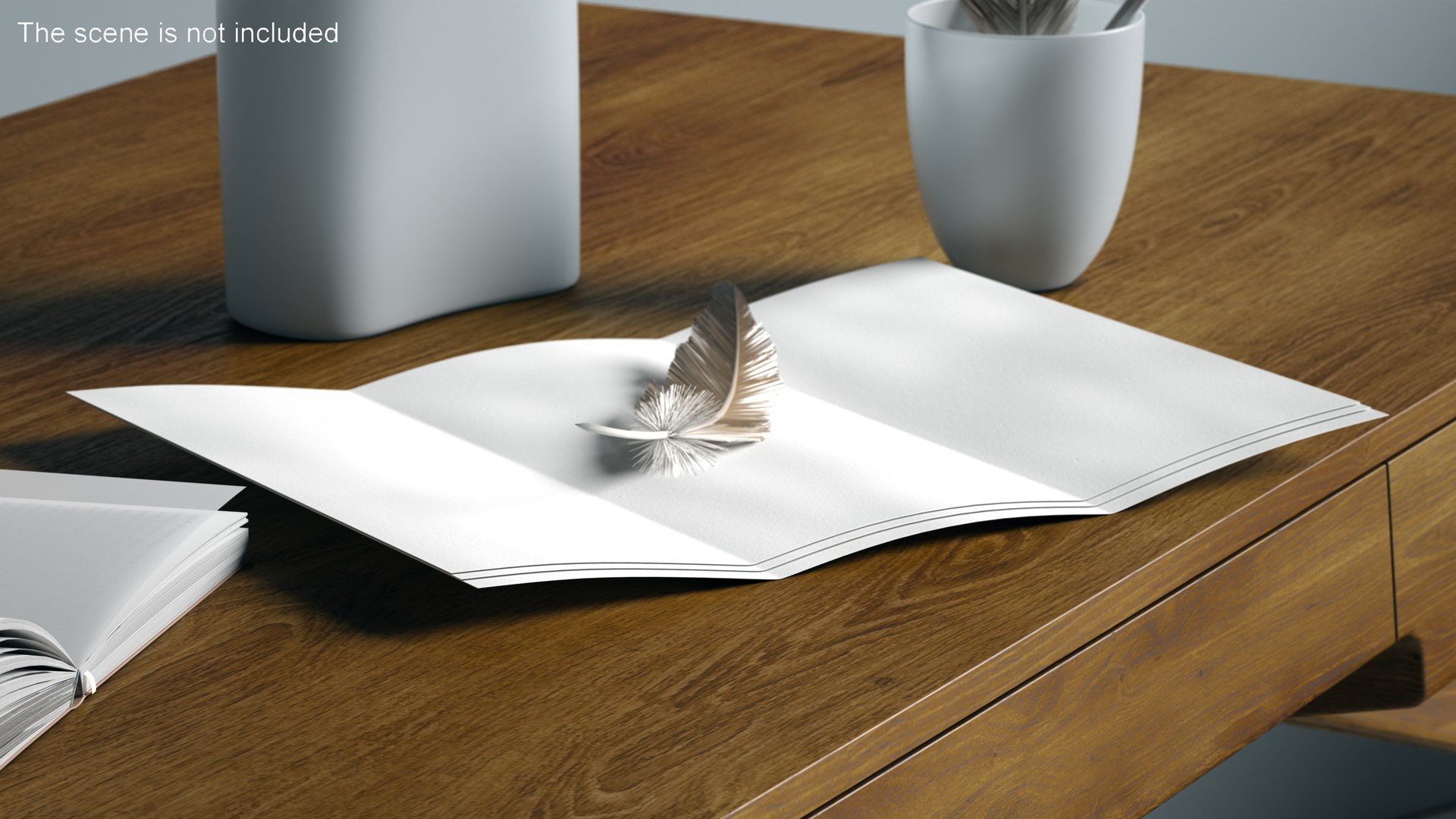 Blank Sheet of Paper Tri-fold 3D model - TurboSquid 1993595