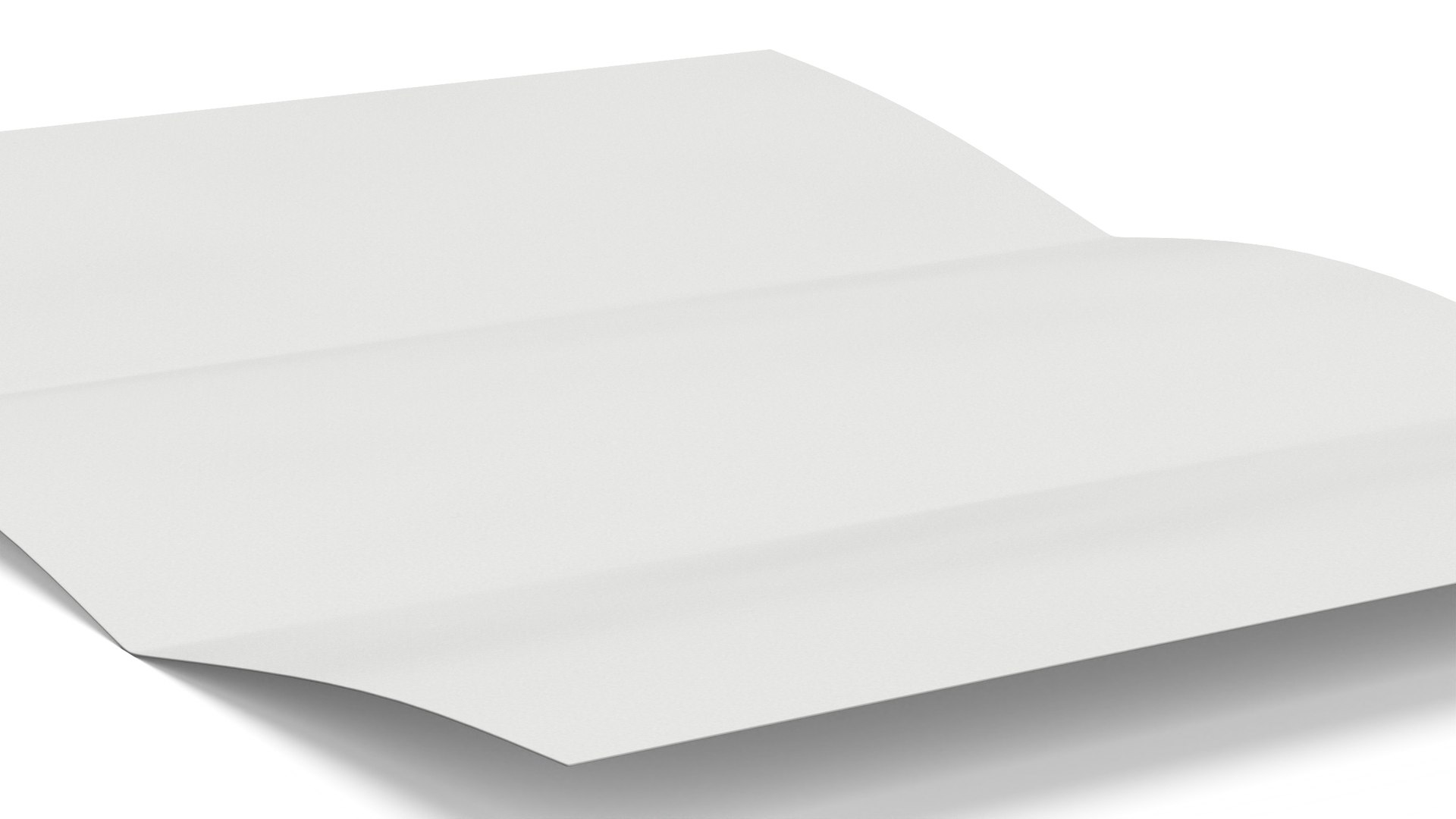 Blank Sheet of Paper Tri-fold 3D model - TurboSquid 1993595