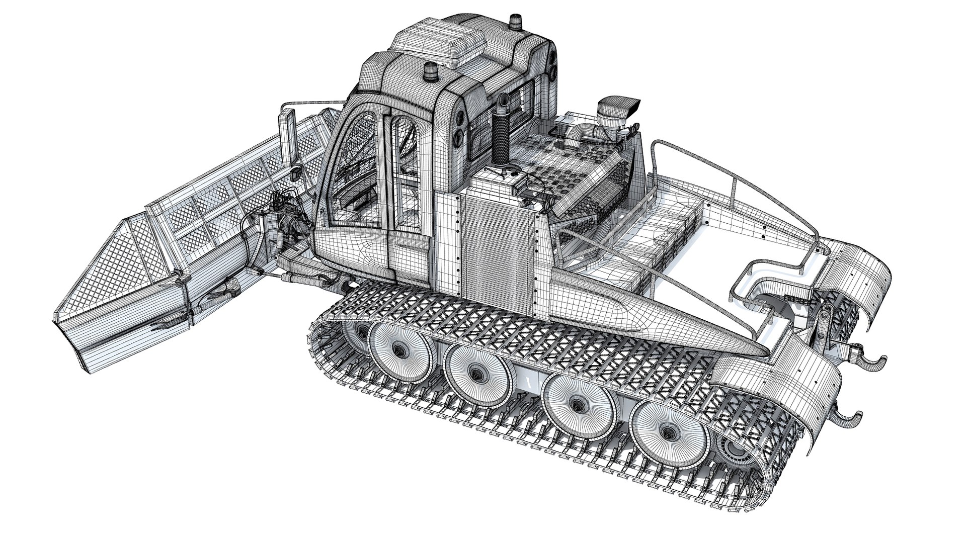 Snow Groomer Snowcat 3D - TurboSquid 2415236