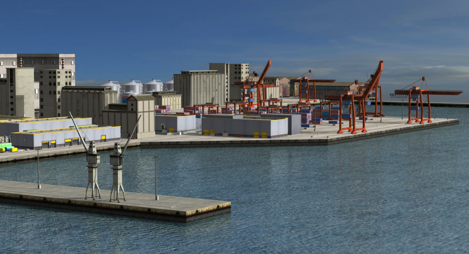 3D industrial refinery factory port-harbour - TurboSquid 1360991