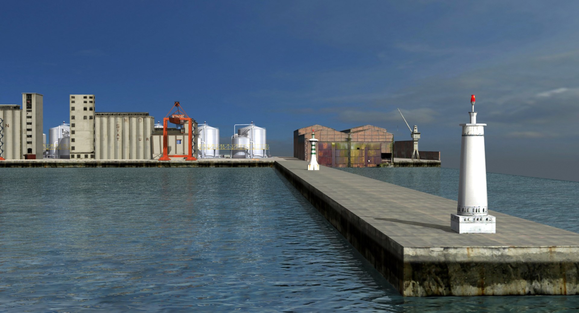 3D industrial refinery factory port-harbour - TurboSquid 1360991