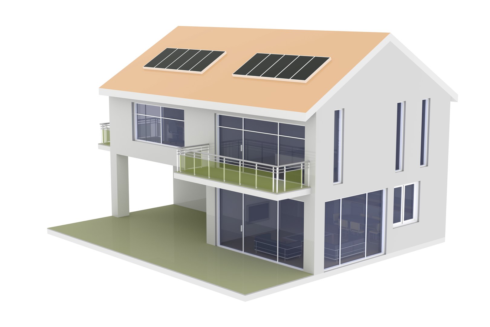 3D Two Bedroom House Model - TurboSquid 1953240