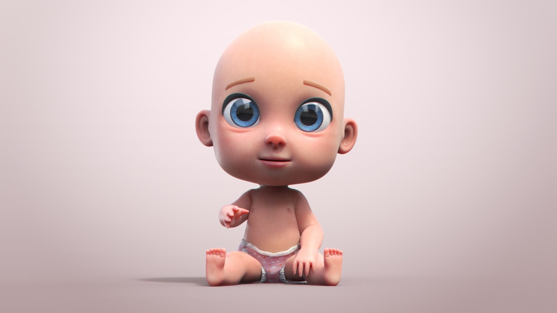 3D Cartoon Baby - Rigged - TurboSquid 1719360