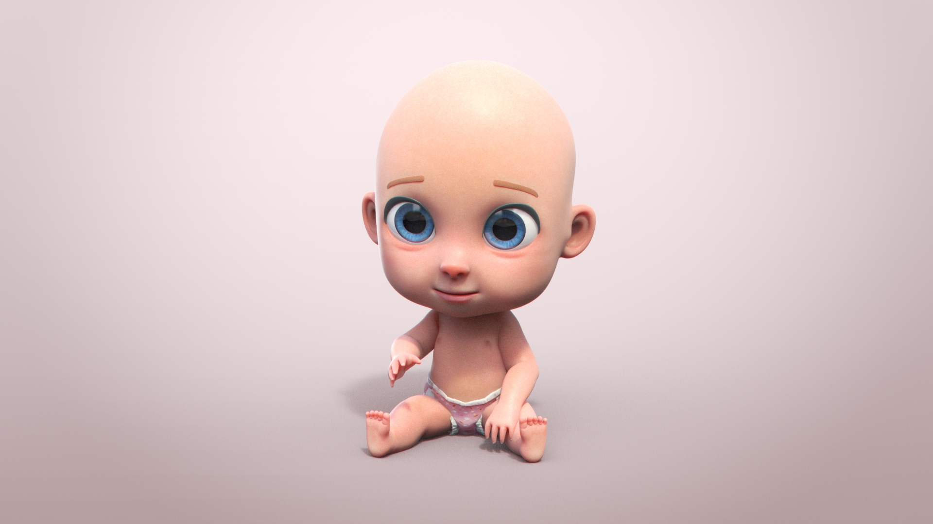 3D Cartoon Baby - Rigged - TurboSquid 1719360