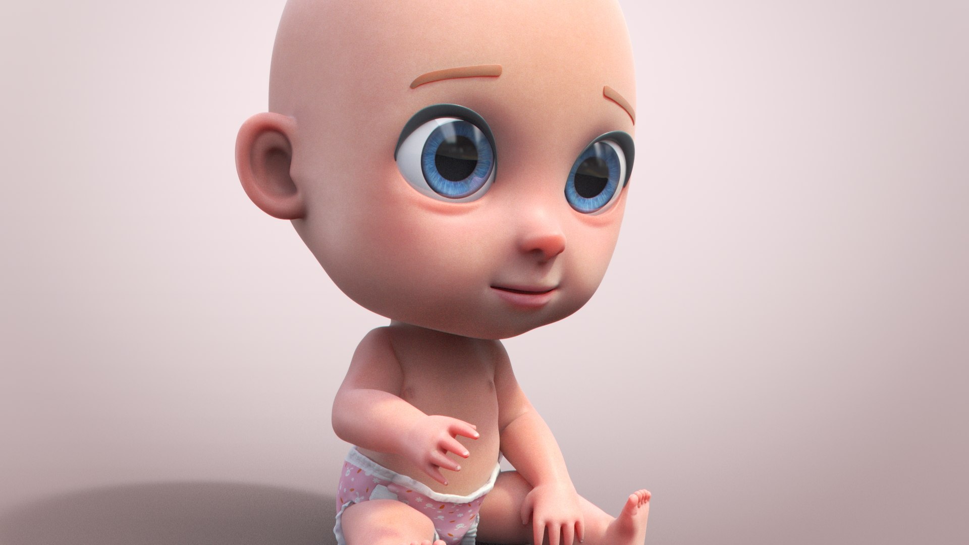 3D Cartoon Baby - Rigged - TurboSquid 1719360
