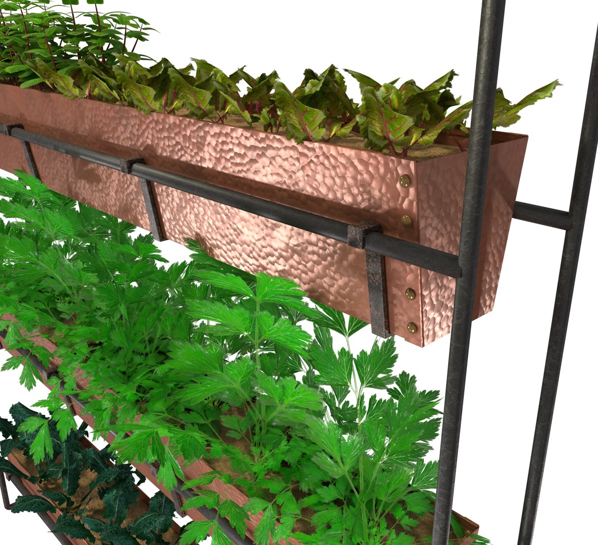 3D Copper Vertical Farming Planters - TurboSquid 1511437