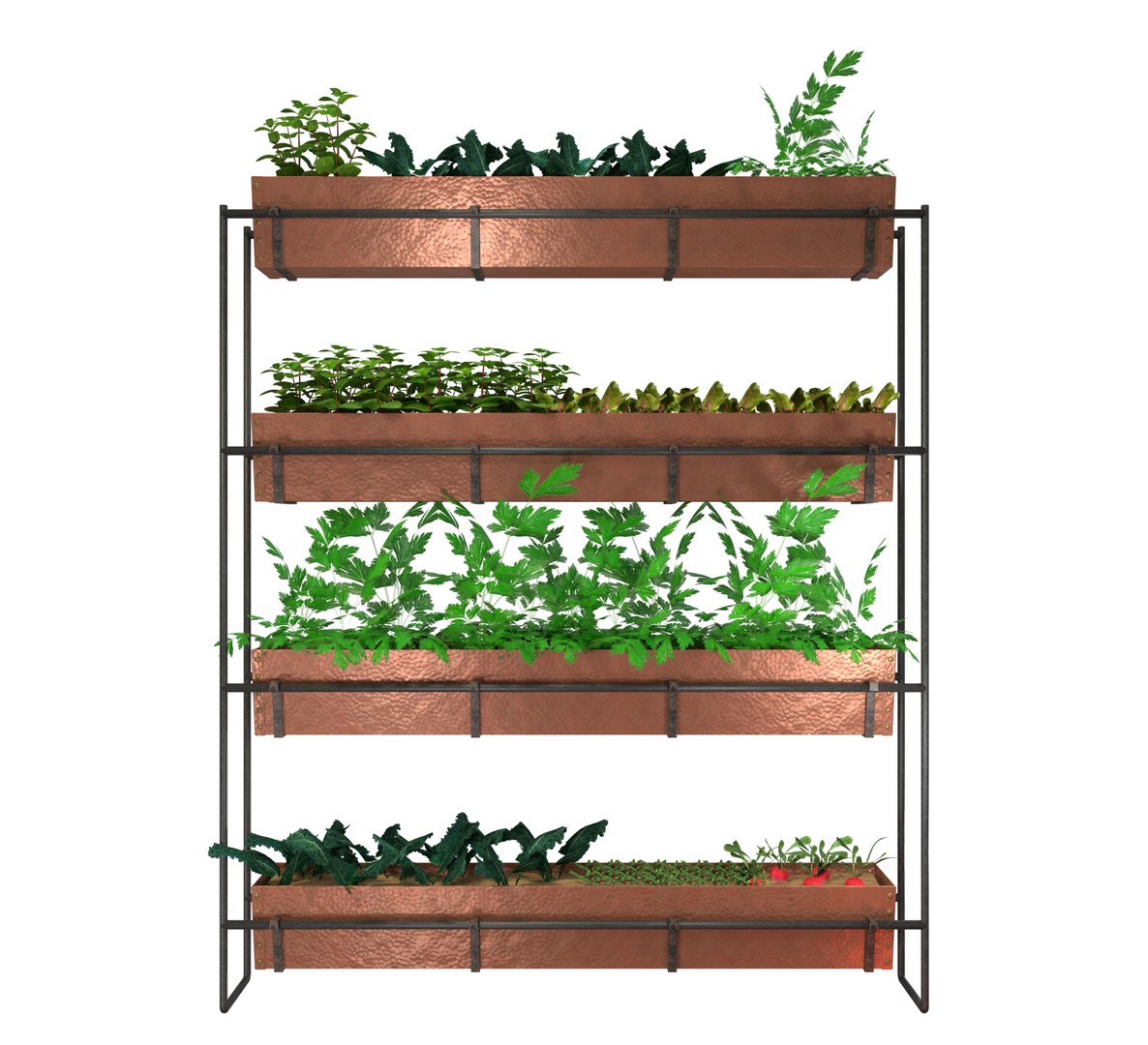 3D Copper Vertical Farming Planters - TurboSquid 1511437