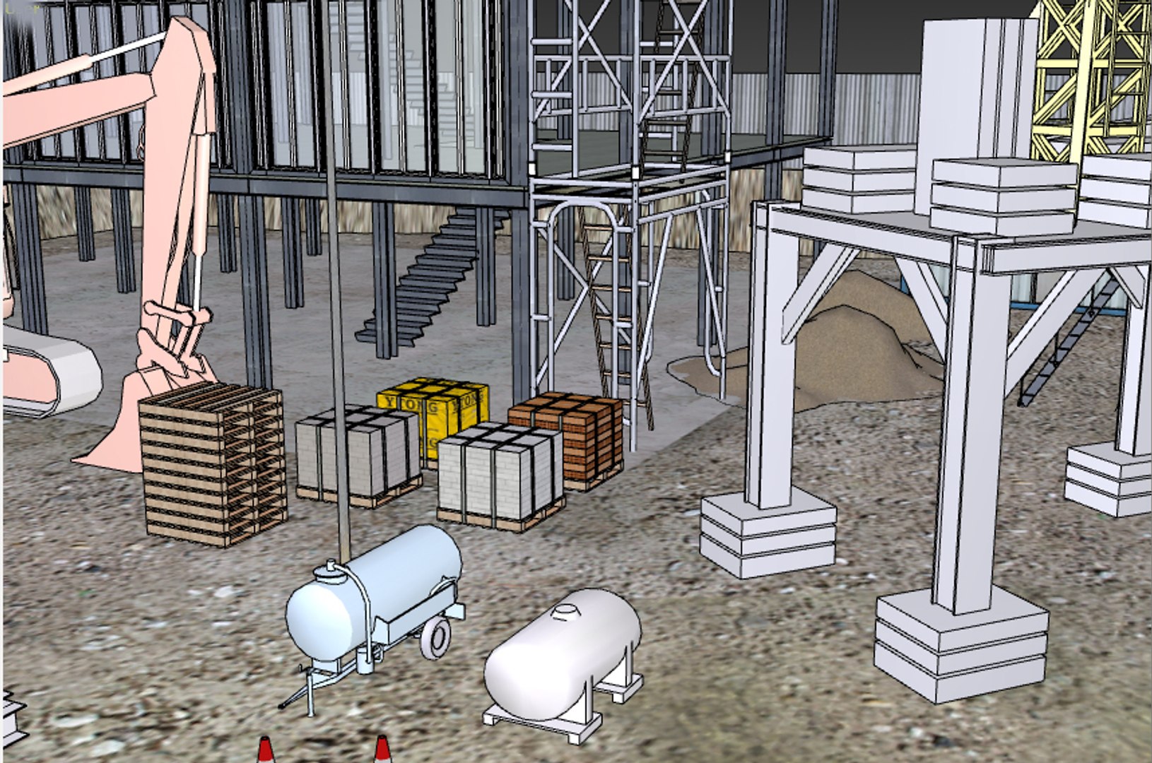 Construction Complex 3d Model