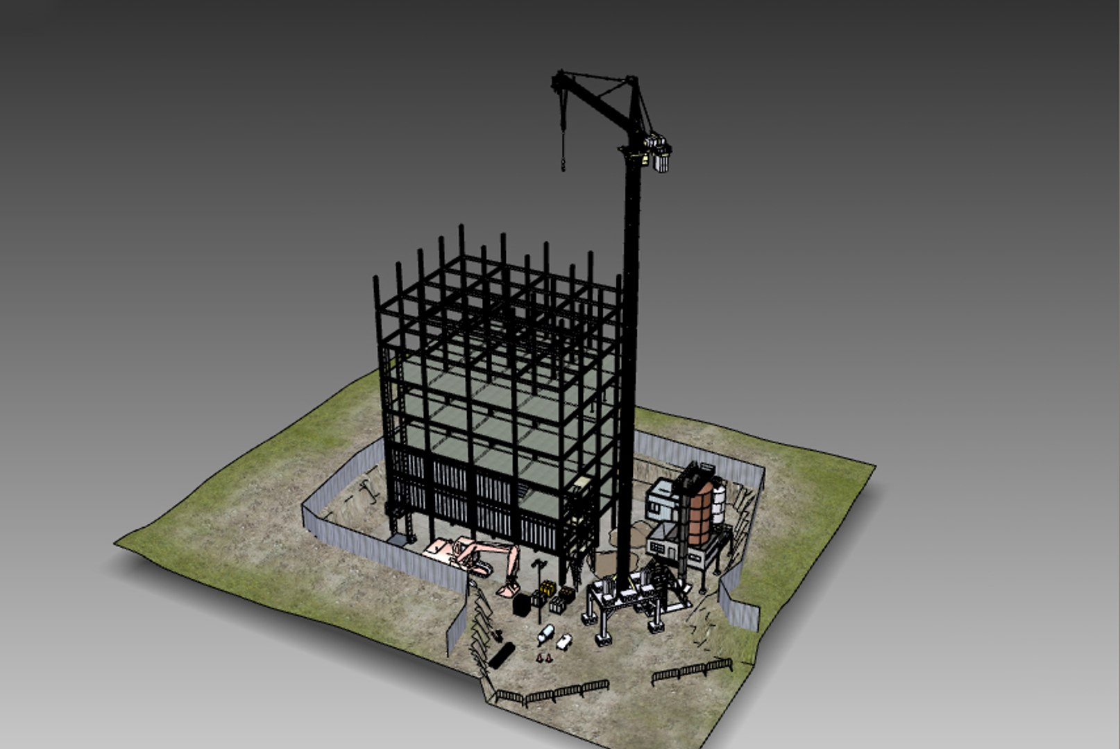 Construction Complex 3d Model