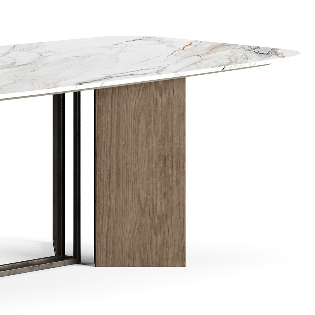 3D Model Meridiani Plinto Rectangle Table 280 Cm By Andrea Parisio ...