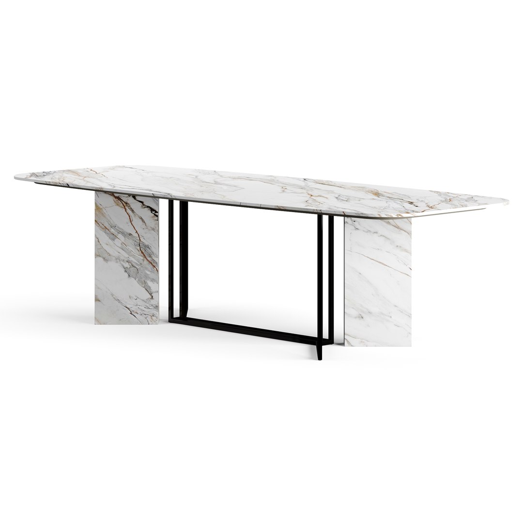 3D Model Meridiani Plinto Rectangle Table 280 Cm By Andrea Parisio ...