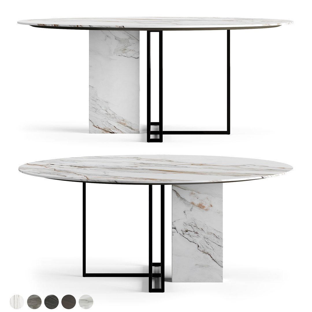 3D Model Meridiani Plinto Rectangle Table 280 Cm By Andrea Parisio ...