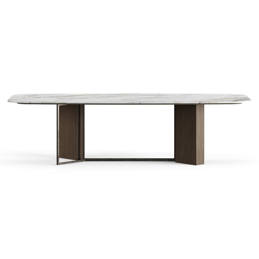3D Model Meridiani Plinto Rectangle Table 280 Cm By Andrea Parisio ...