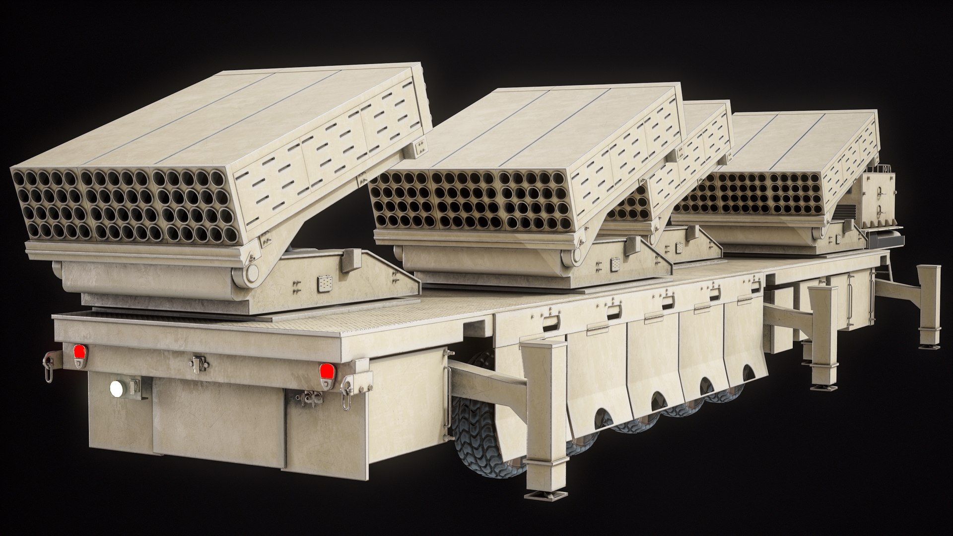 3D Multiple Launch Rocket System Roketsan Jobaria TR-122 PBR model ...