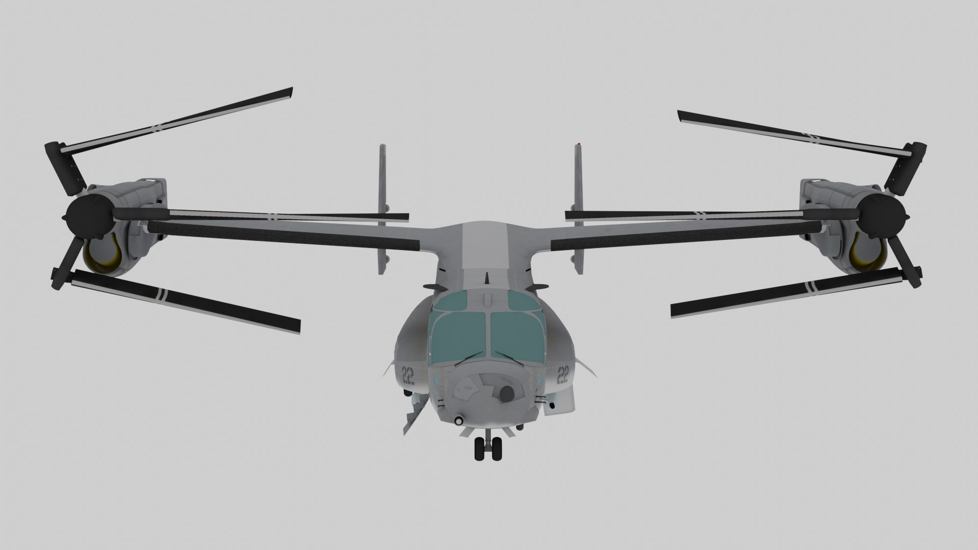3D Bell Boeing V-22 Osprey Rigged Animated Tiltrotor Aircraft 3D Model ...