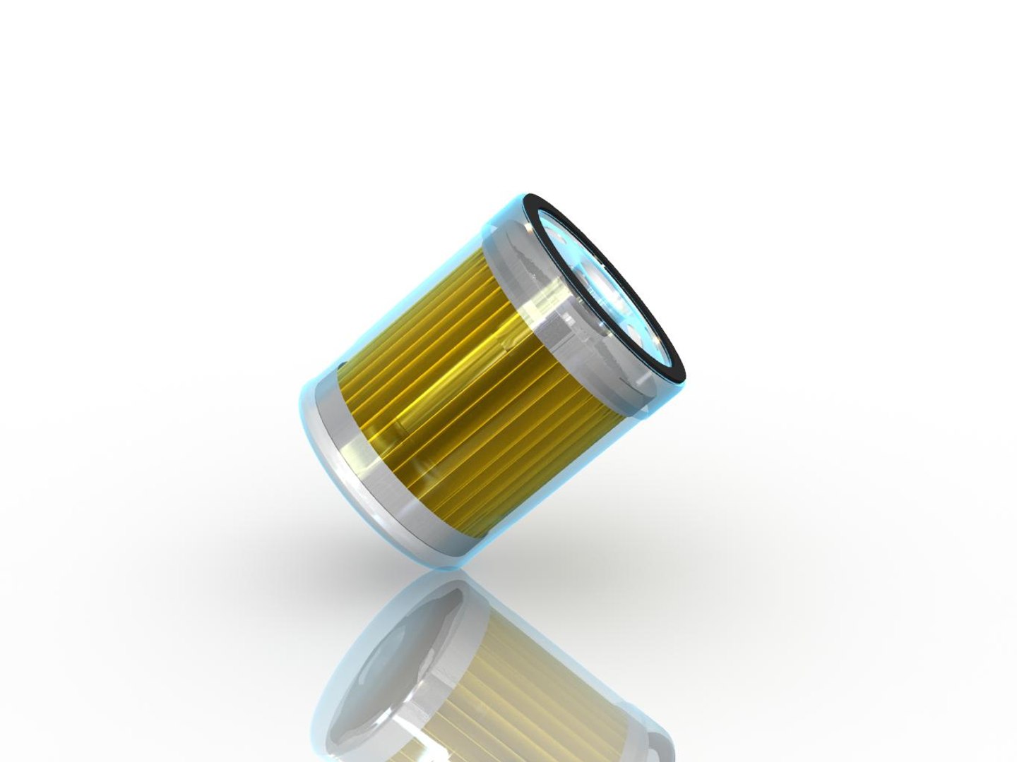 car oil filter parts animation 3d model