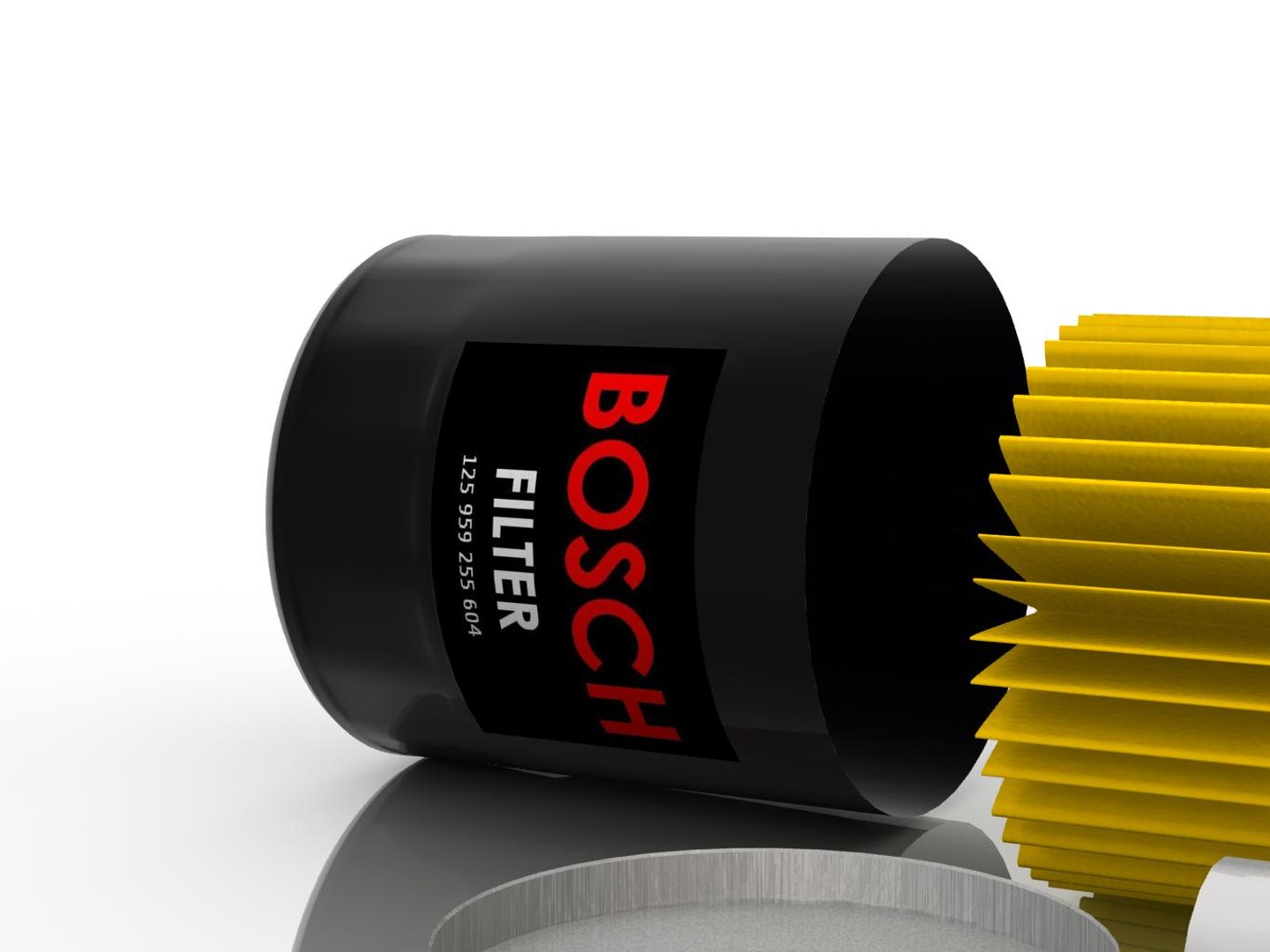 car oil filter parts animation 3d model