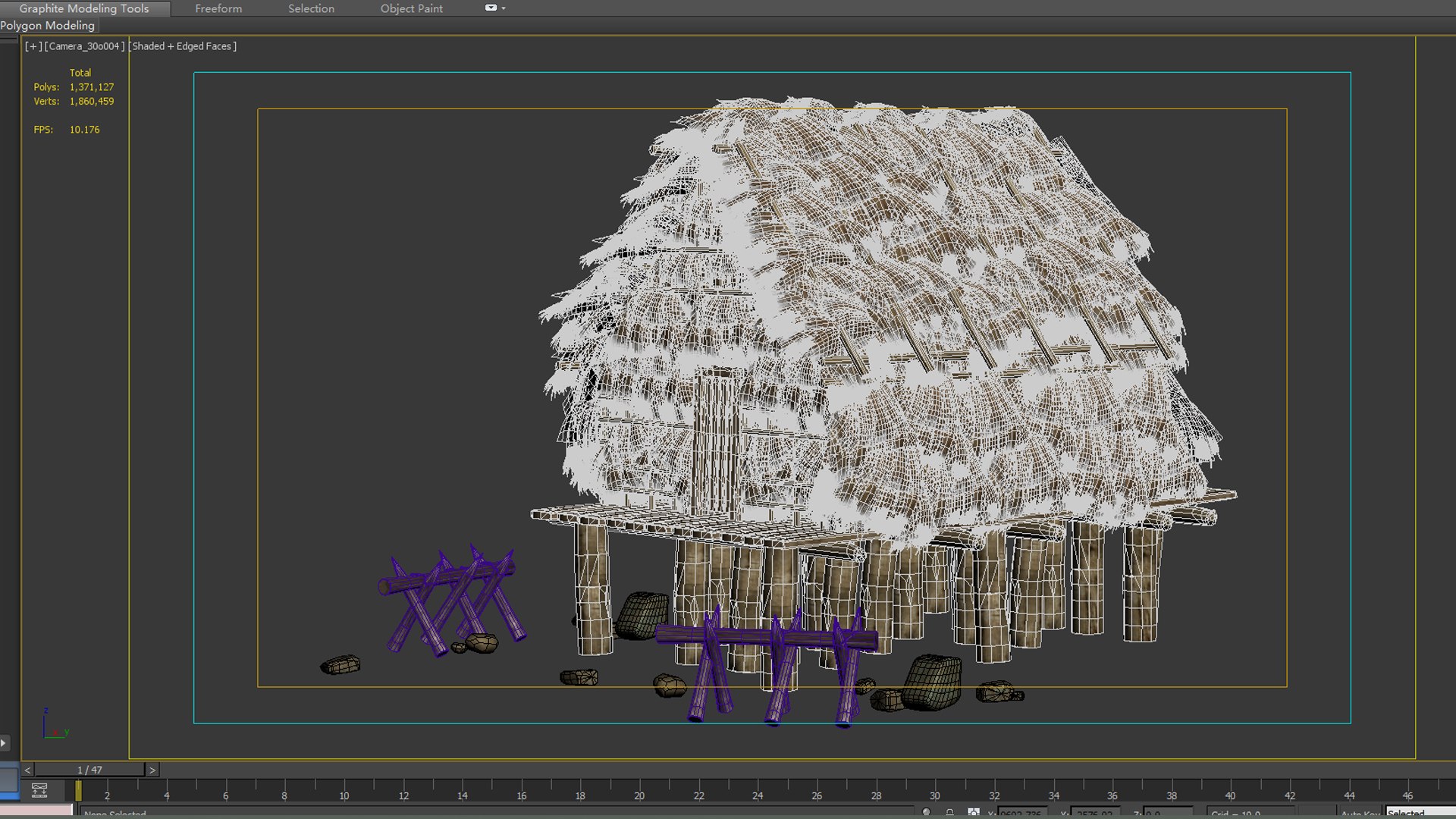 3D thatched cottage countryside Residential Building - TurboSquid 1938415