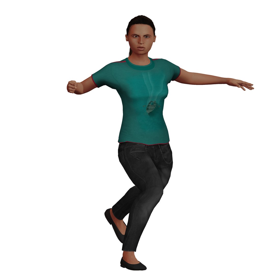 Young Brunette Woman Animation Model - TurboSquid 1625630