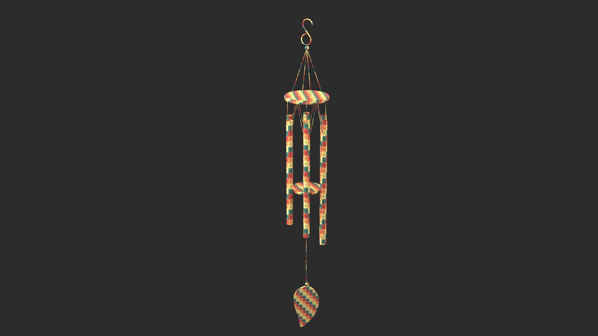 Wind Chime 3D Model - TurboSquid 1971704