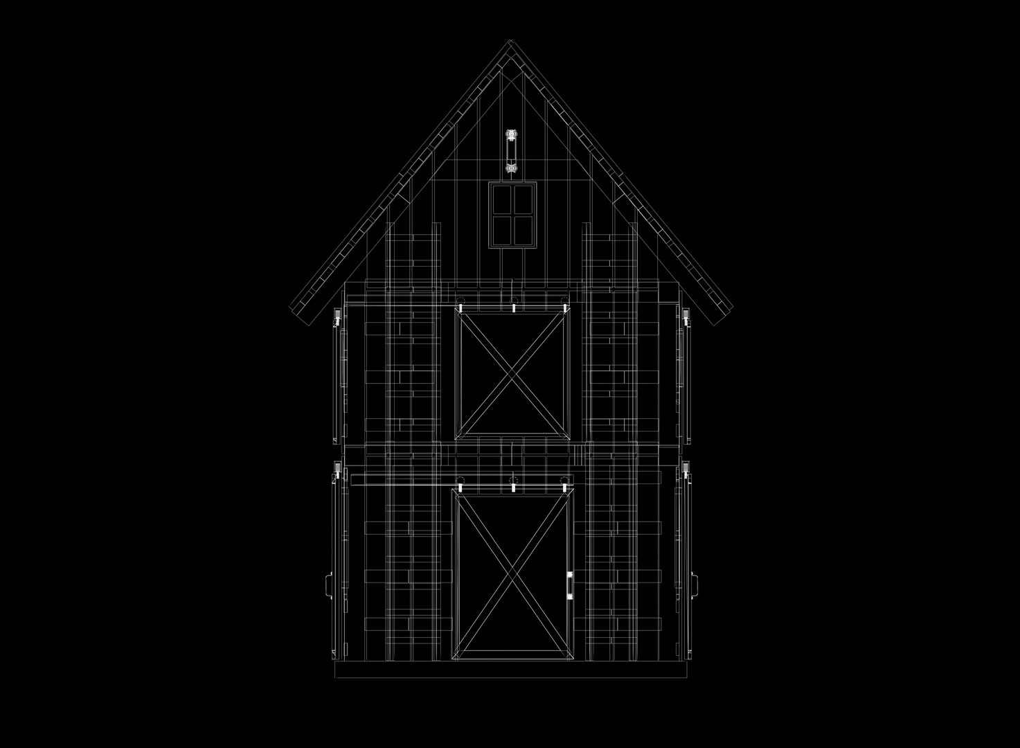 Barn Tractor Hay 3d Max