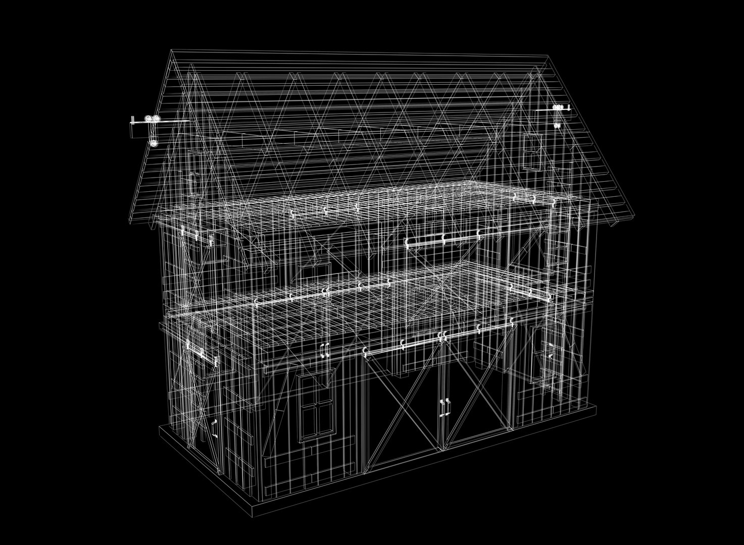 Barn Tractor Hay 3d Max