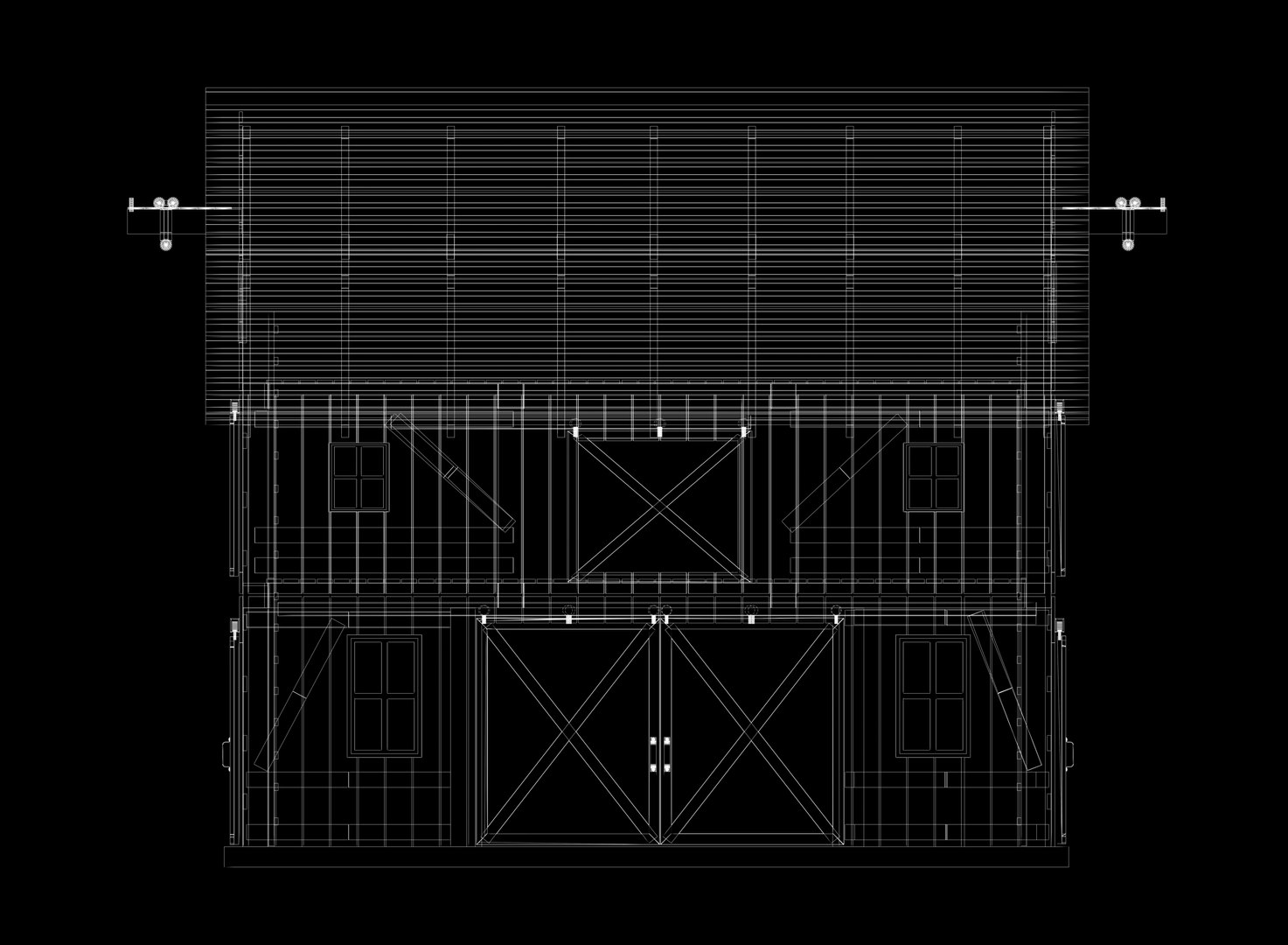 Barn Tractor Hay 3d Max