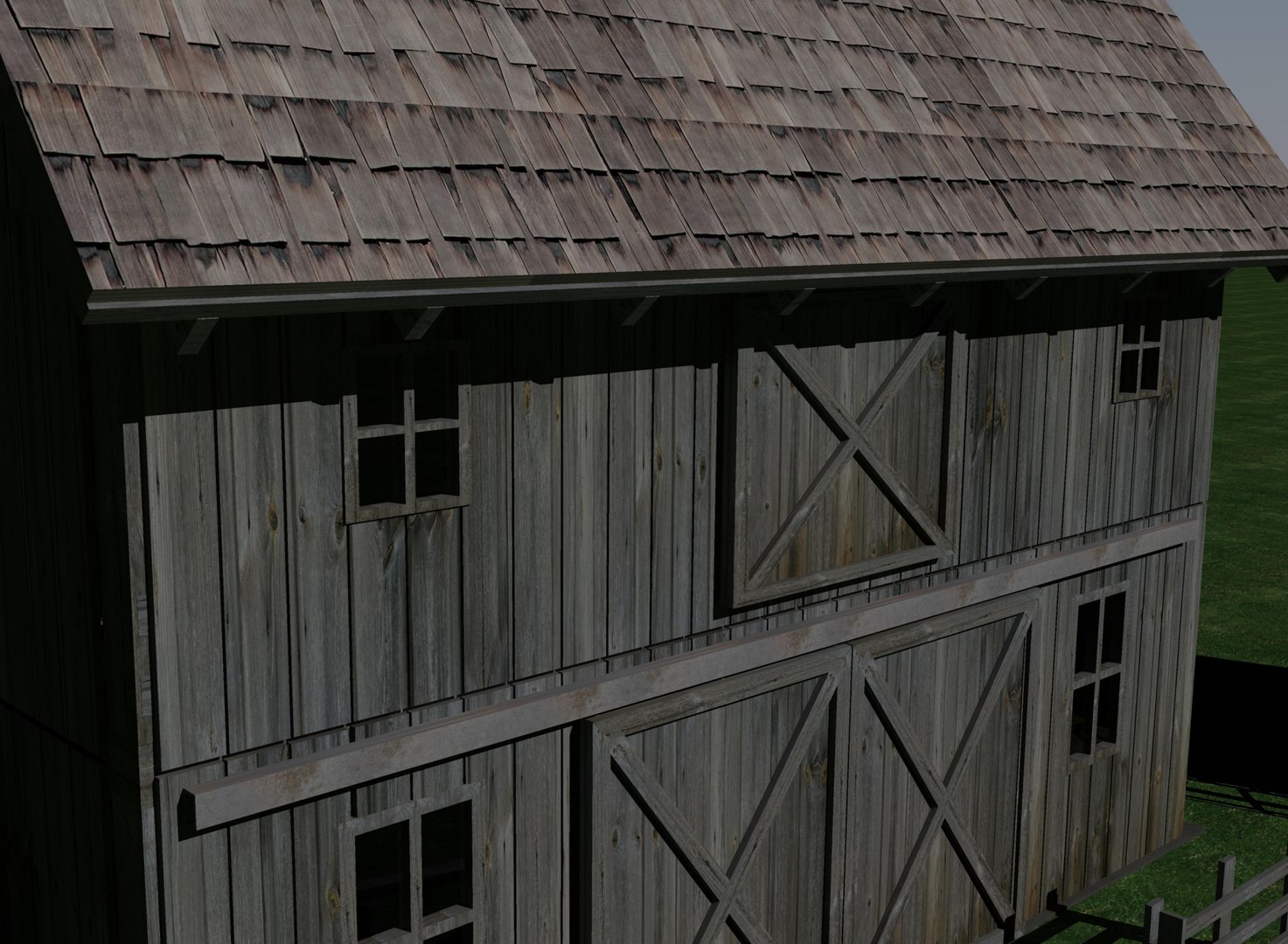 Barn Tractor Hay 3d Max