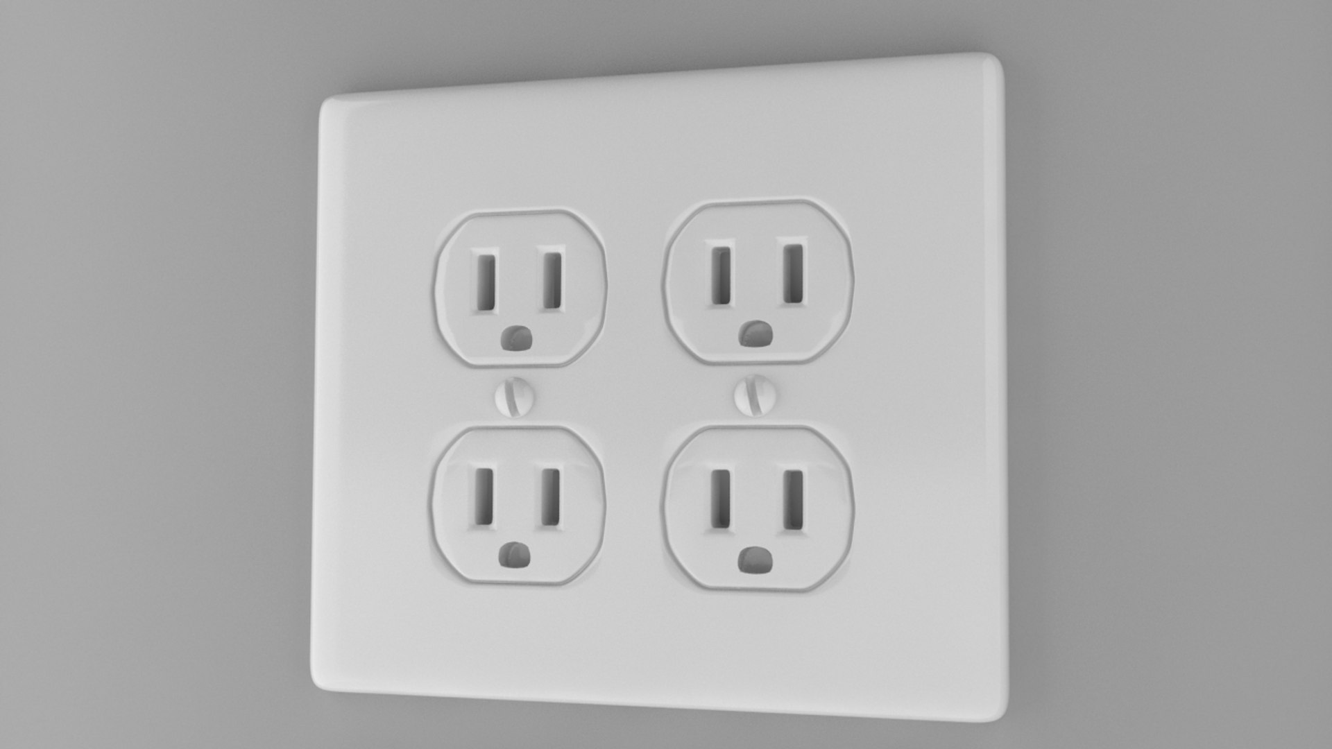 Power Socket Type B 3d Obj