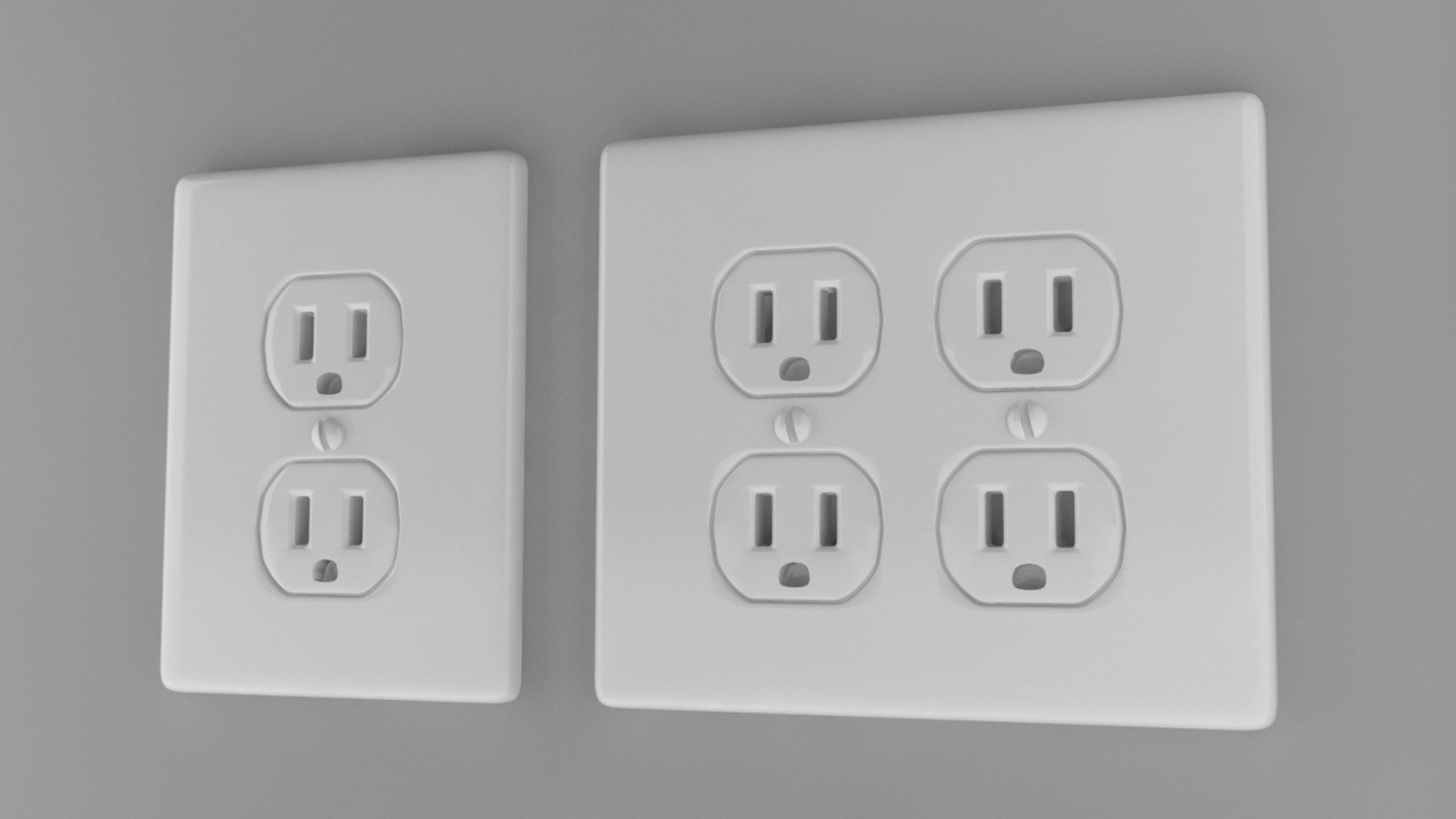 Power Socket Type B 3d Obj