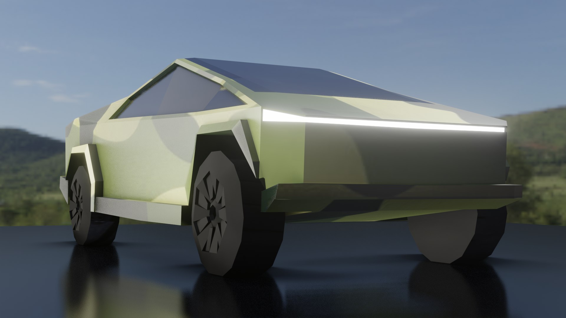 3D Army Cybertruck Model - TurboSquid 1663162