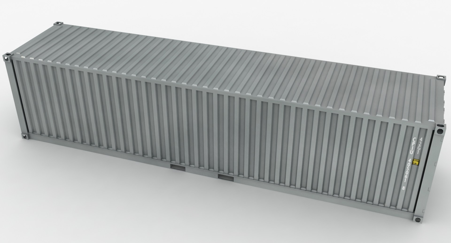 3D Container 40ft Gray - TurboSquid 1292573
