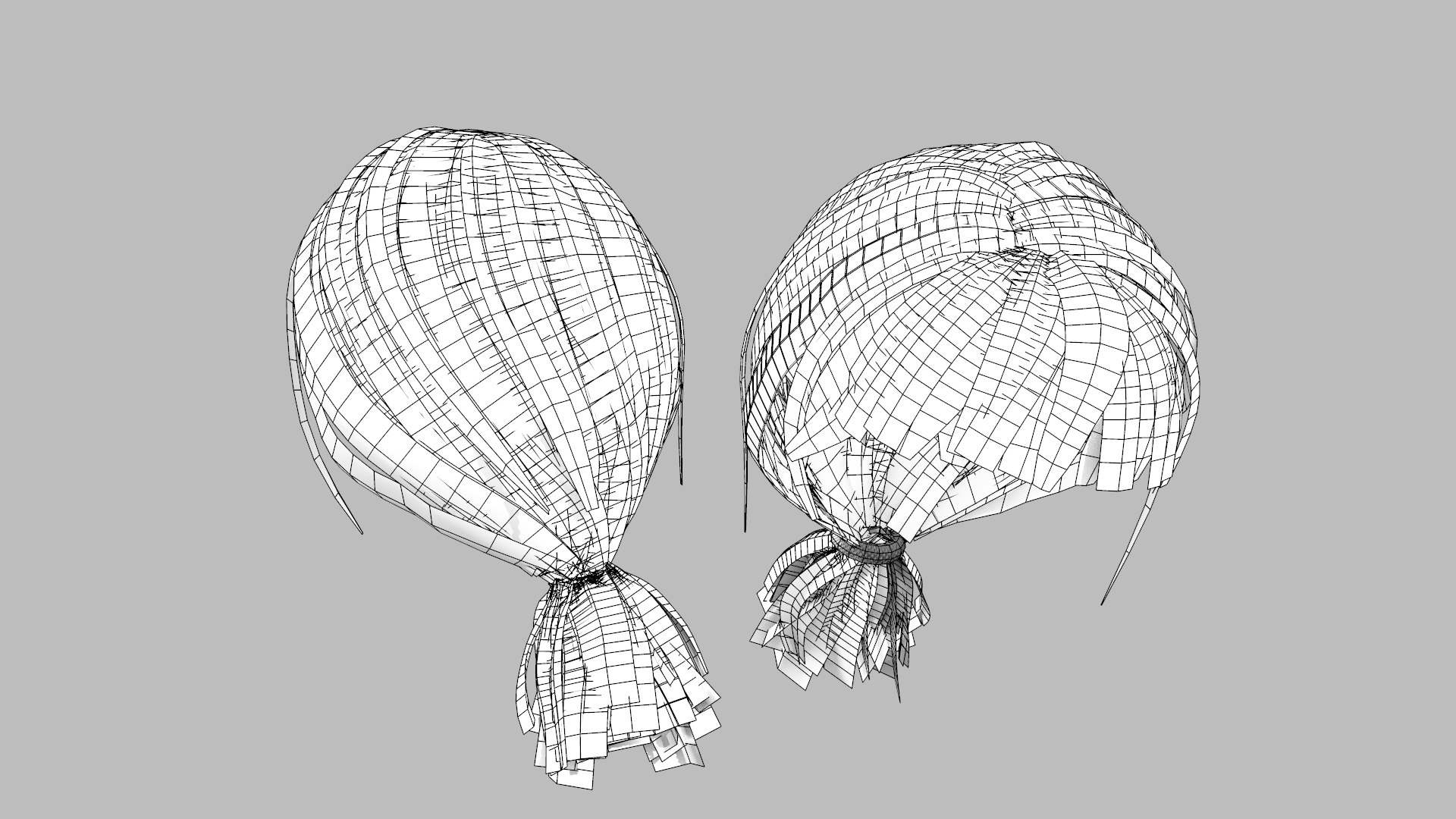 Realtime Hair Style Lowpoly 2 LODs 3D - TurboSquid 1734913