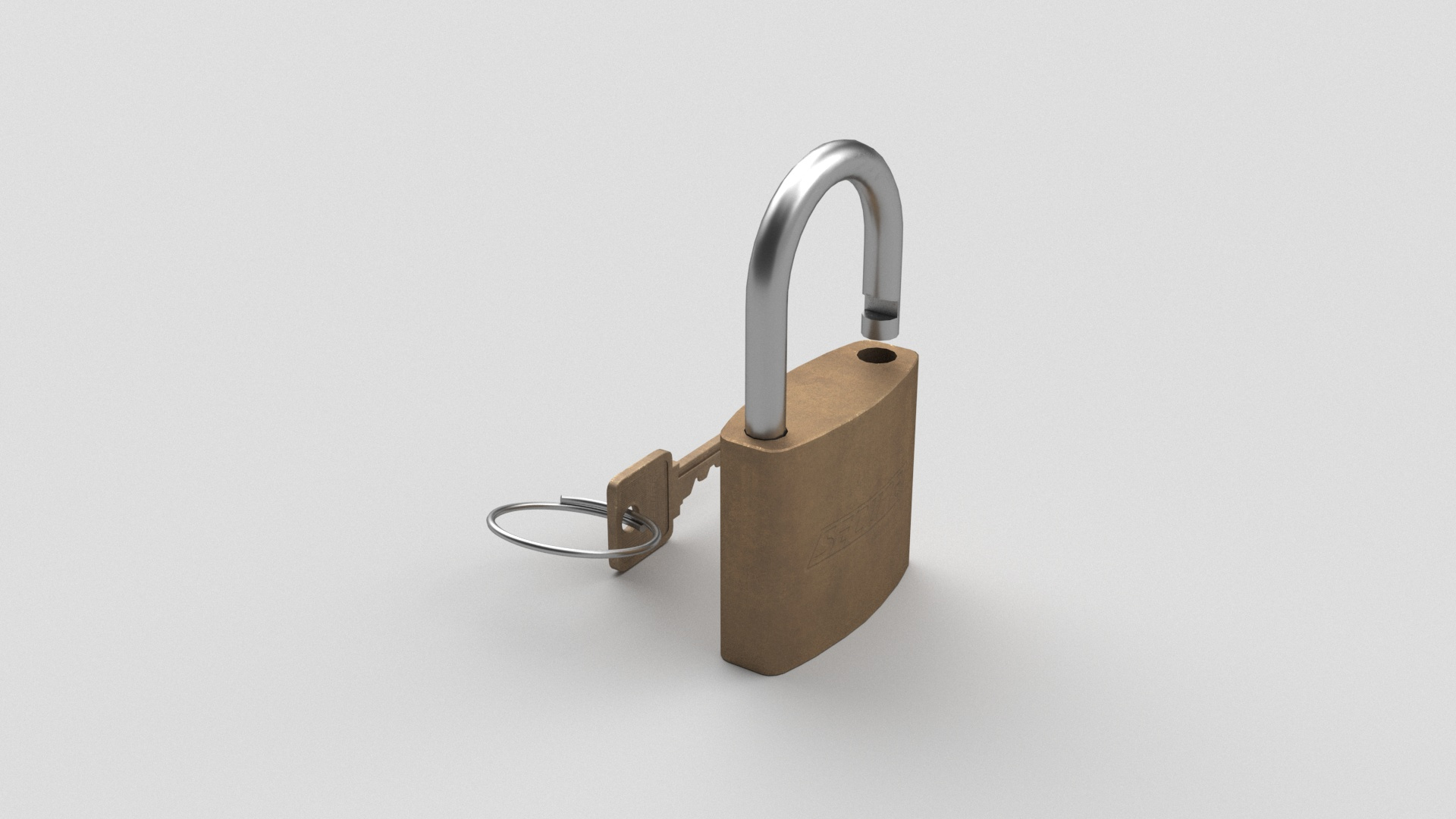 3D Padlock With Key - TurboSquid 1762052