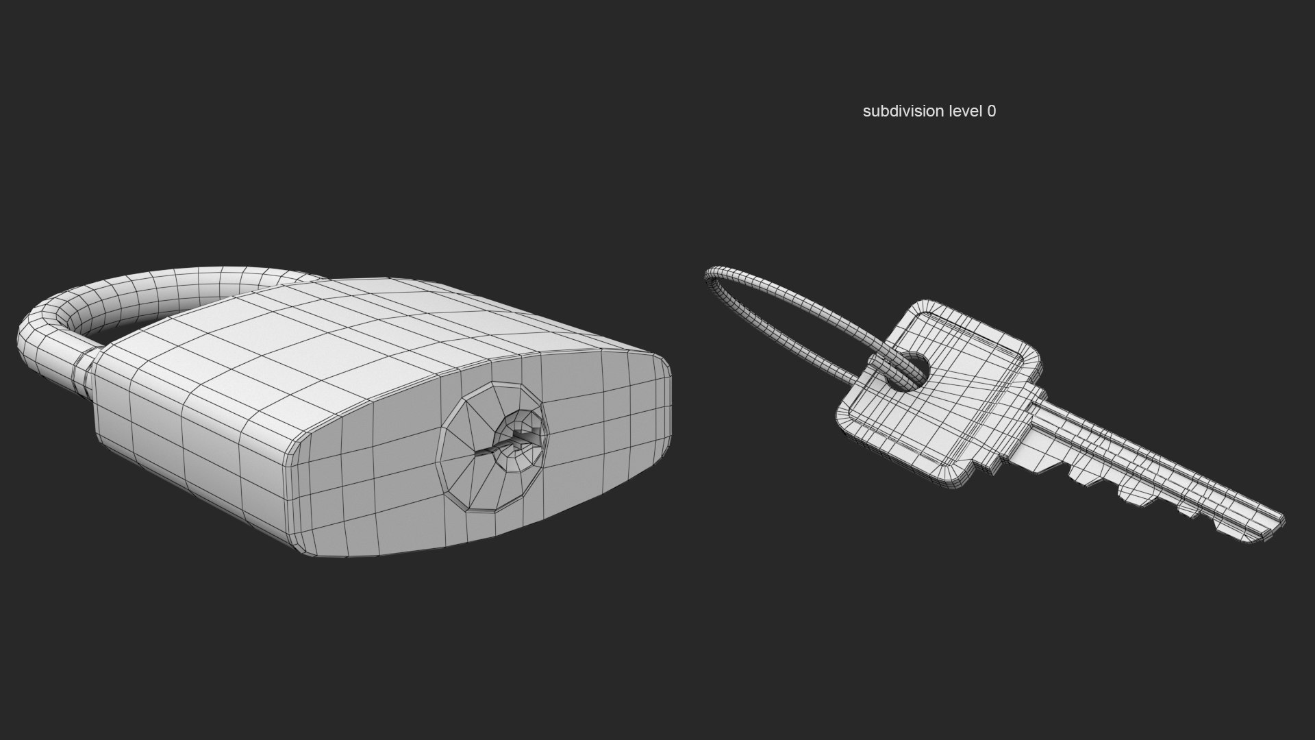 3D Padlock With Key - TurboSquid 1762052