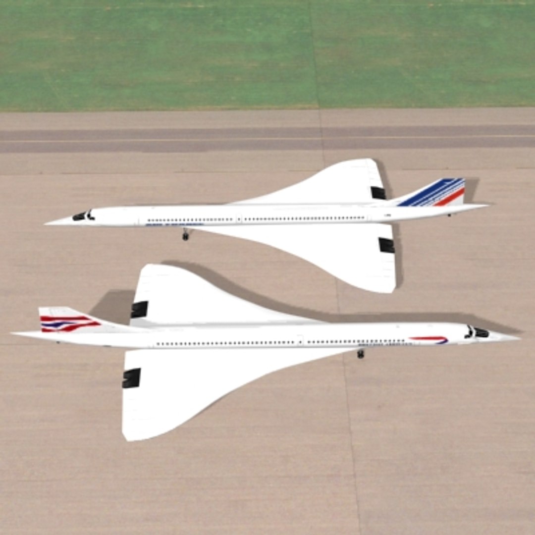 concorde aircraft 3d model